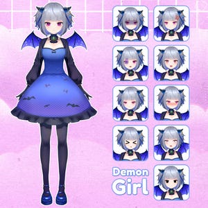 Ready to Use Vtuber Pack, Live2d Vtuber Model for Commercial Use! Whole ...