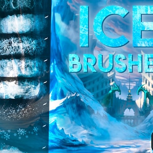 Ice, Snow Brushes Set for Procreate, Christmas Textures and Stamps - Etsy