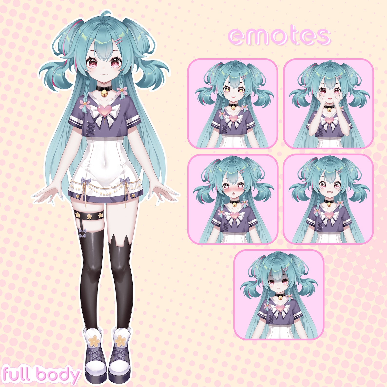 Vtuber Model for Commercial Use Full Body/fully Rigged Live2d Anime ...