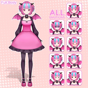 Live2d Vtuber Model for Commercial Use! the Evil Demon (ready to Use ...