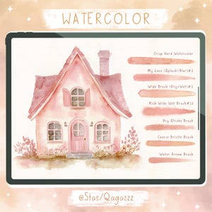 100 Realistic Watercolor Brushes for Procreate. Watercolor Texture ...