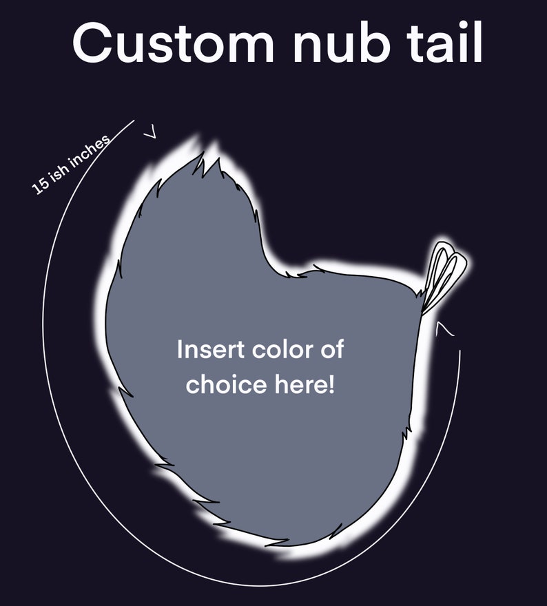Custom Order Nub Fursuit Tail Small Tail - Etsy