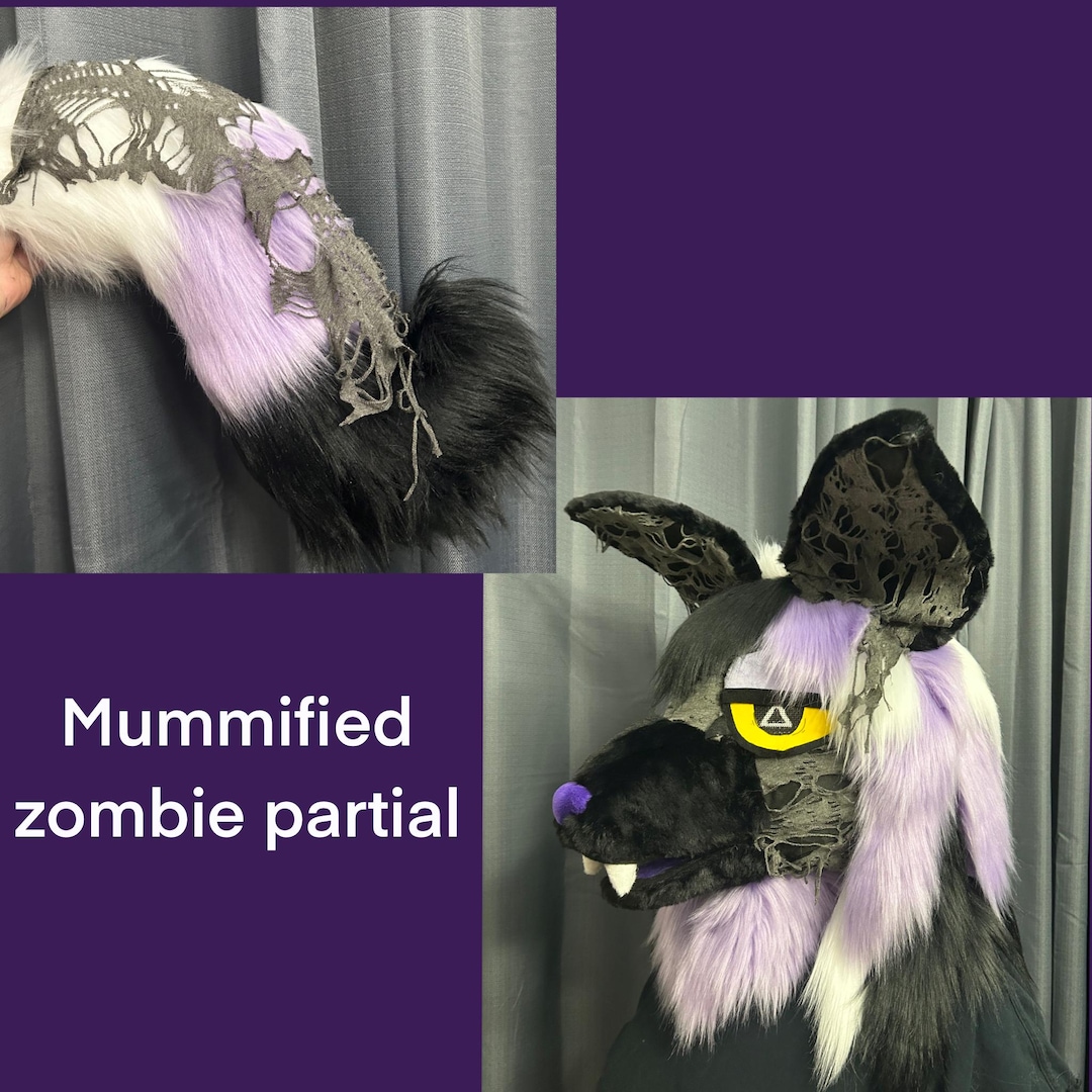 Premade Zombie Fursuit Head Affordable Fursuit Partial - Etsy