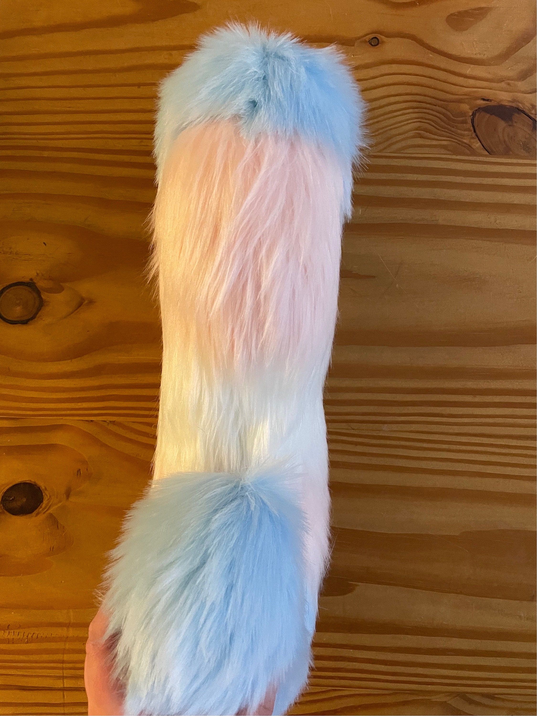 Transgender LGBT Curled Pride Fursuit Tail - Etsy UK