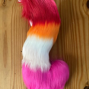 Lesbian LGBT Curled Pride Fursuit Tail - Etsy