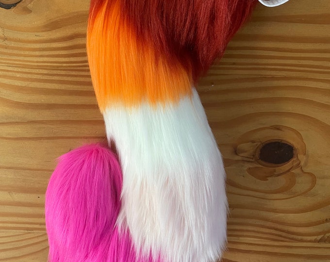 Lesbian LGBT Curled Pride Fursuit Tail - Etsy
