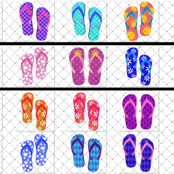 Flip Flop Clipart - Etsy
