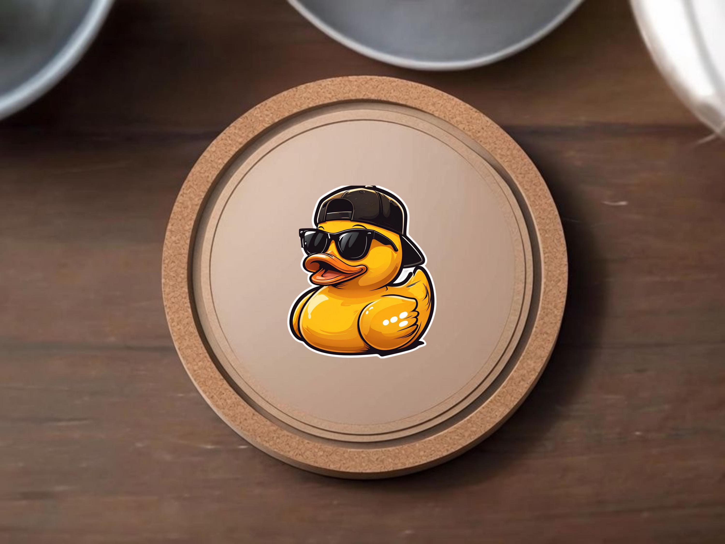 Hipster Rubber Duck in Sunglasses and Hat- Swag Duck - Gangster Duck ...