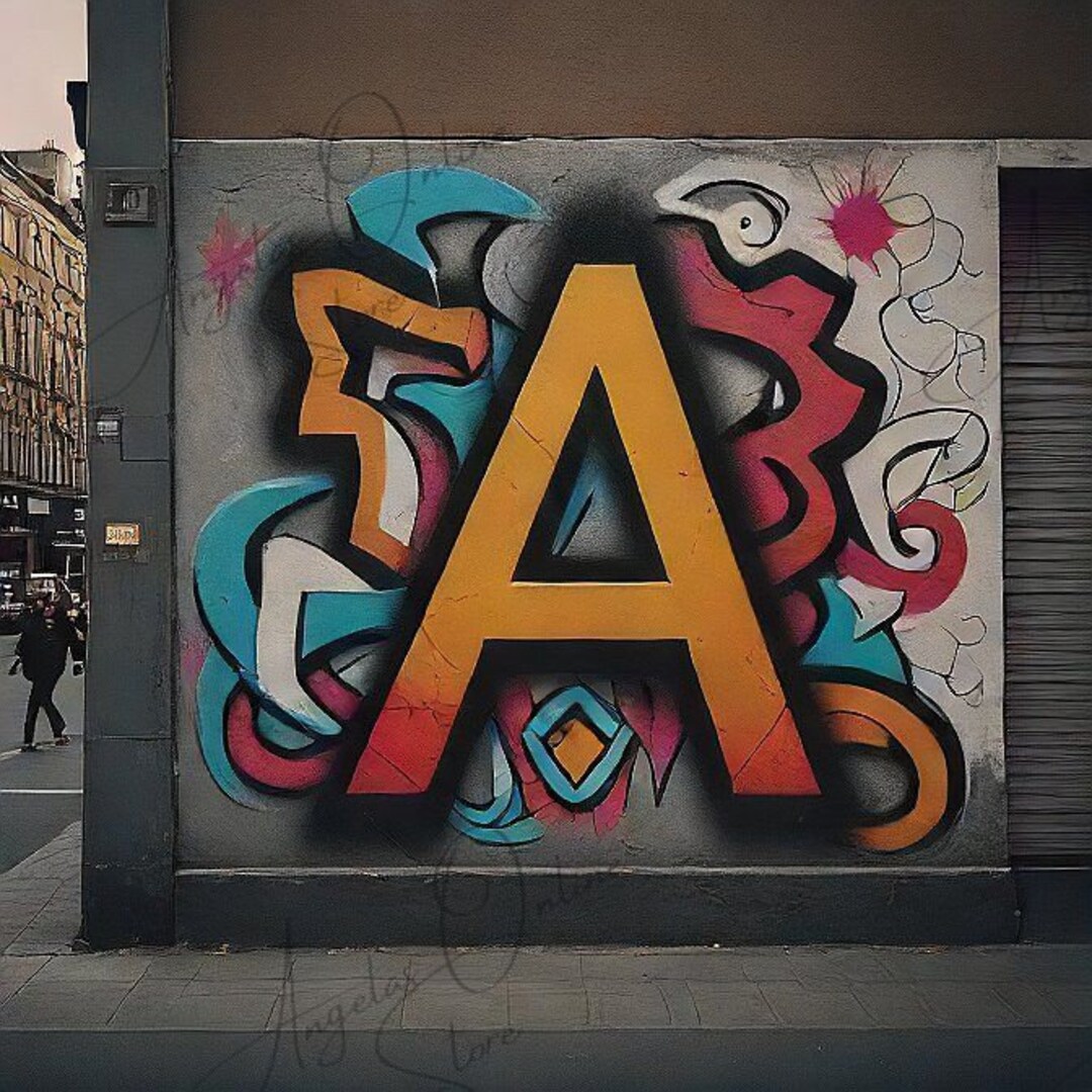 Digital Alphabet Street Graffiti Art Letters A-Z 36 Letters Total PNG ...