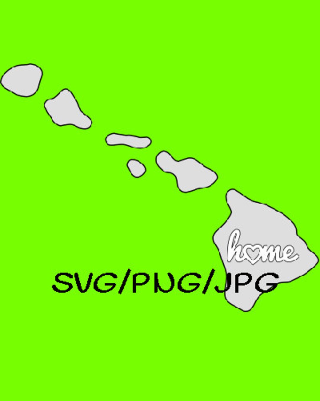 Hawaii State Outline File in SVG PNG JPG for Cut Files - Etsy