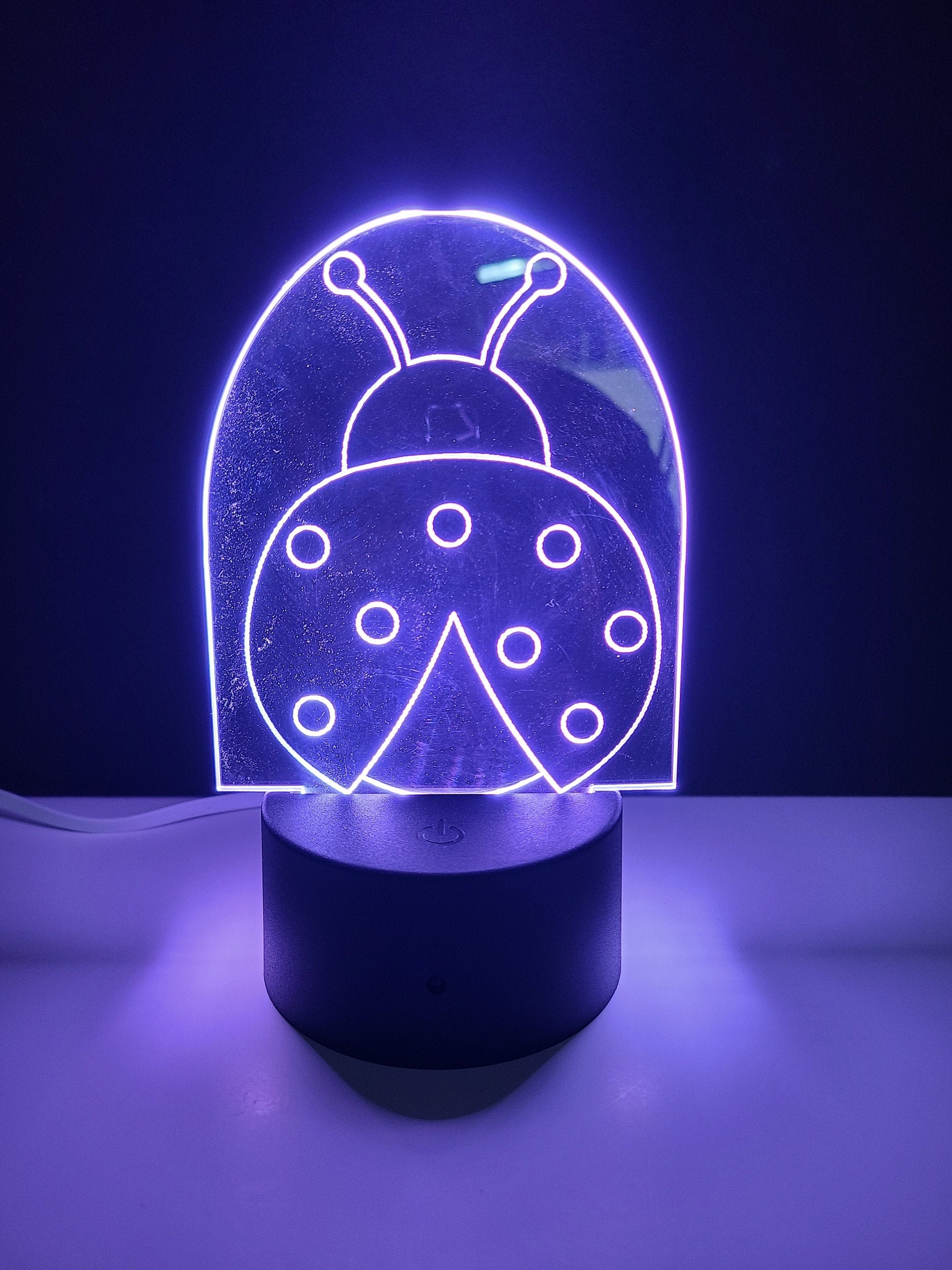 Ladybug LED Light Laser Cut and Engraved Ladybug Lady Bug 3D | Etsy