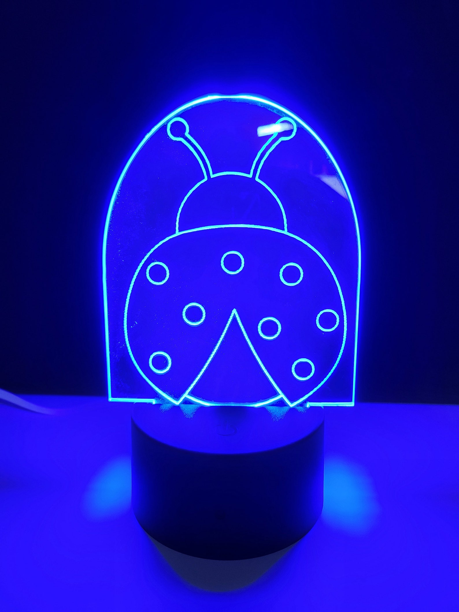 Ladybug LED Light Laser Cut and Engraved Ladybug Lady Bug 3D | Etsy