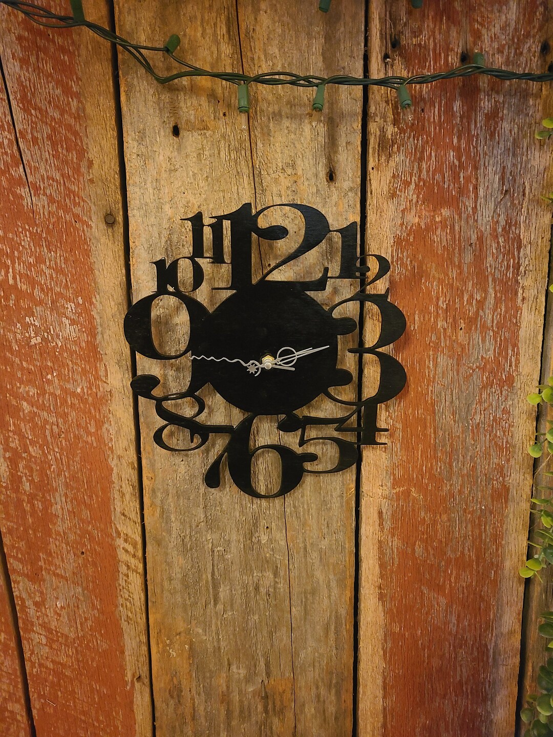 Crazy Numbers Hanging Wall Clock Laser Cut Unique Wall - Etsy