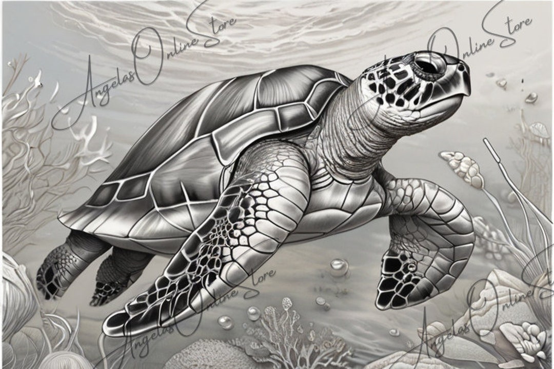 Sea Turtles 3D Illusion Laser-ready PNG Files for Stunning Engravings ...
