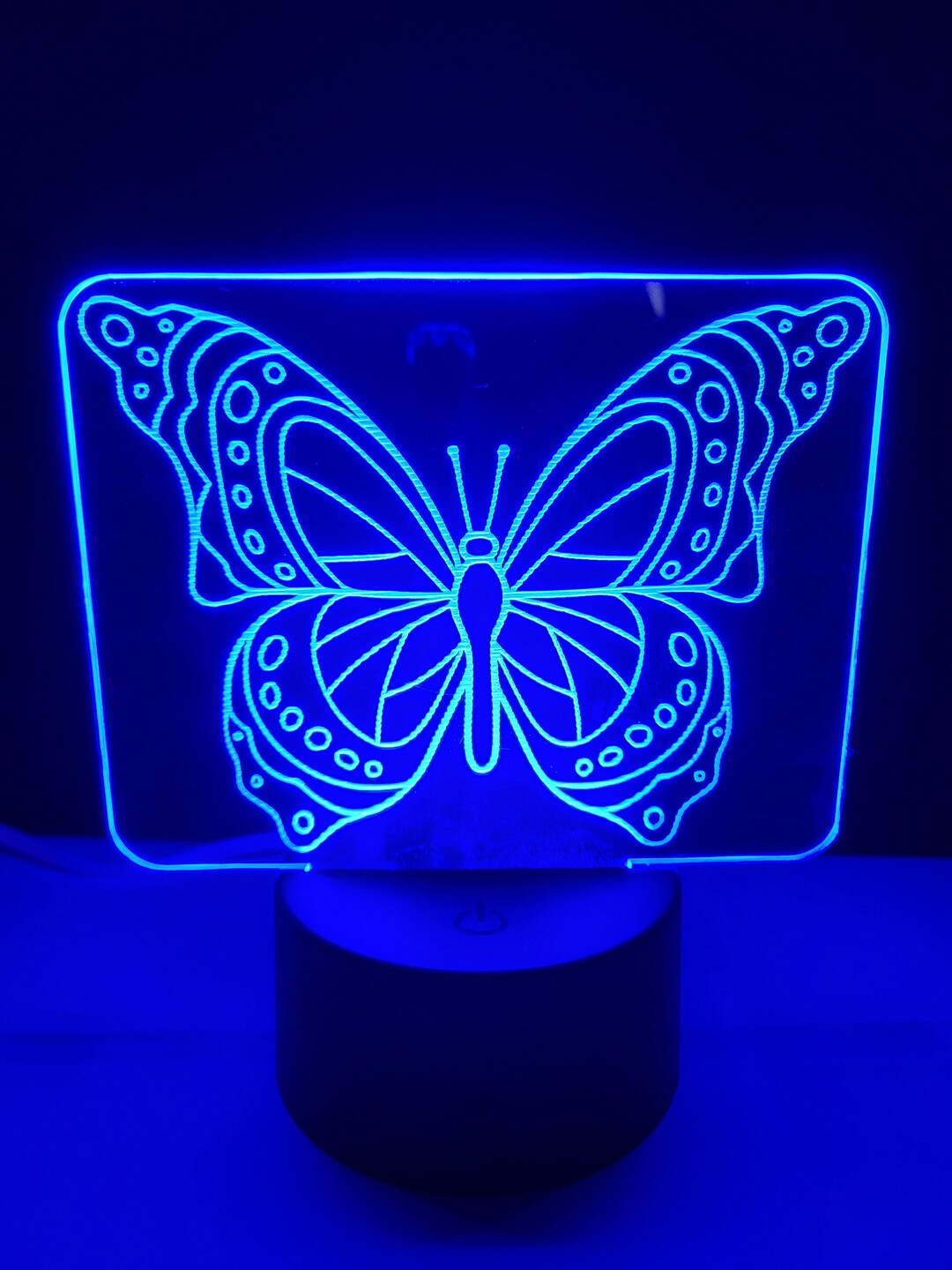 Butterfly LED Light Laser Cut and Engraved Monarch Butterfly 3D Acrylic ...