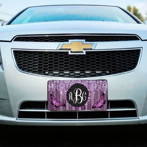 Purple Diamonds and Lace Monogram Sublimation Template / Butterfly ...