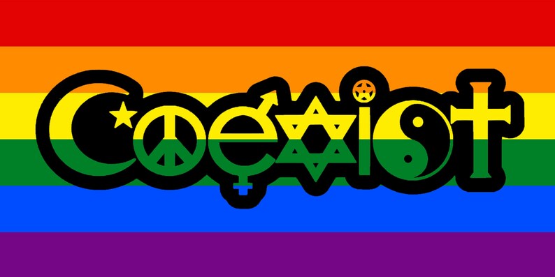 Coexist LGBTQ Pride Sublimation Template / Accept Everyone | Etsy