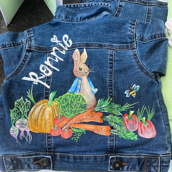 Peter Rabbit denim jacket | Etsy