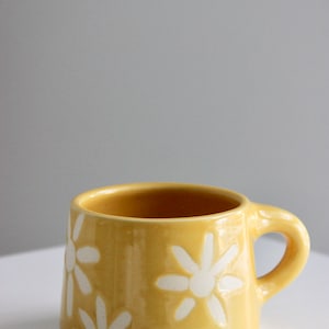 Handmade Yellow Cappuccino Mug | Sun Mug | Yellow Sun Mug | Yellow Mug ...