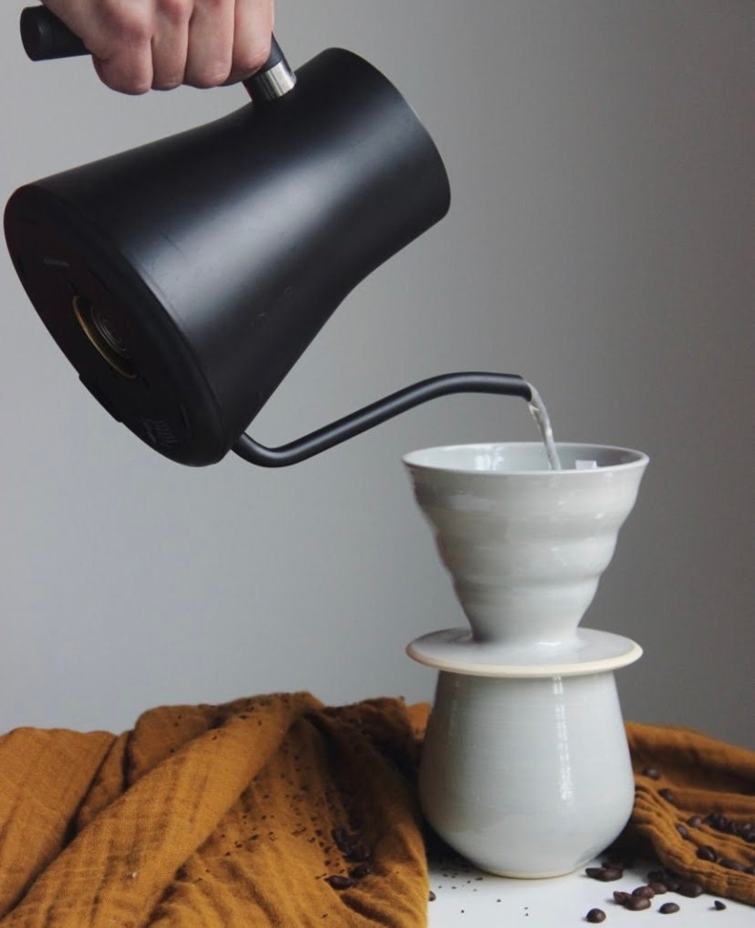 Handmade Ceramic Coffee Pour Over Dripper With Mug Mug and Coffee ...