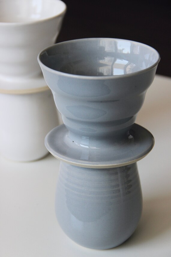 Ceramic Coffee Pour Over Dripper With Mug Handmade Mug and | Etsy