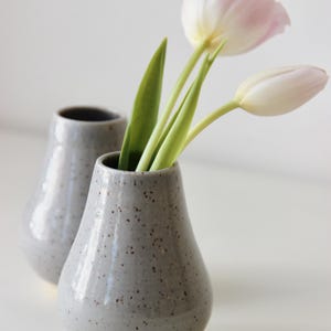 Handmade Ceramic Bud Vase | Grey Vase | Small Flower Vase | Modern ...