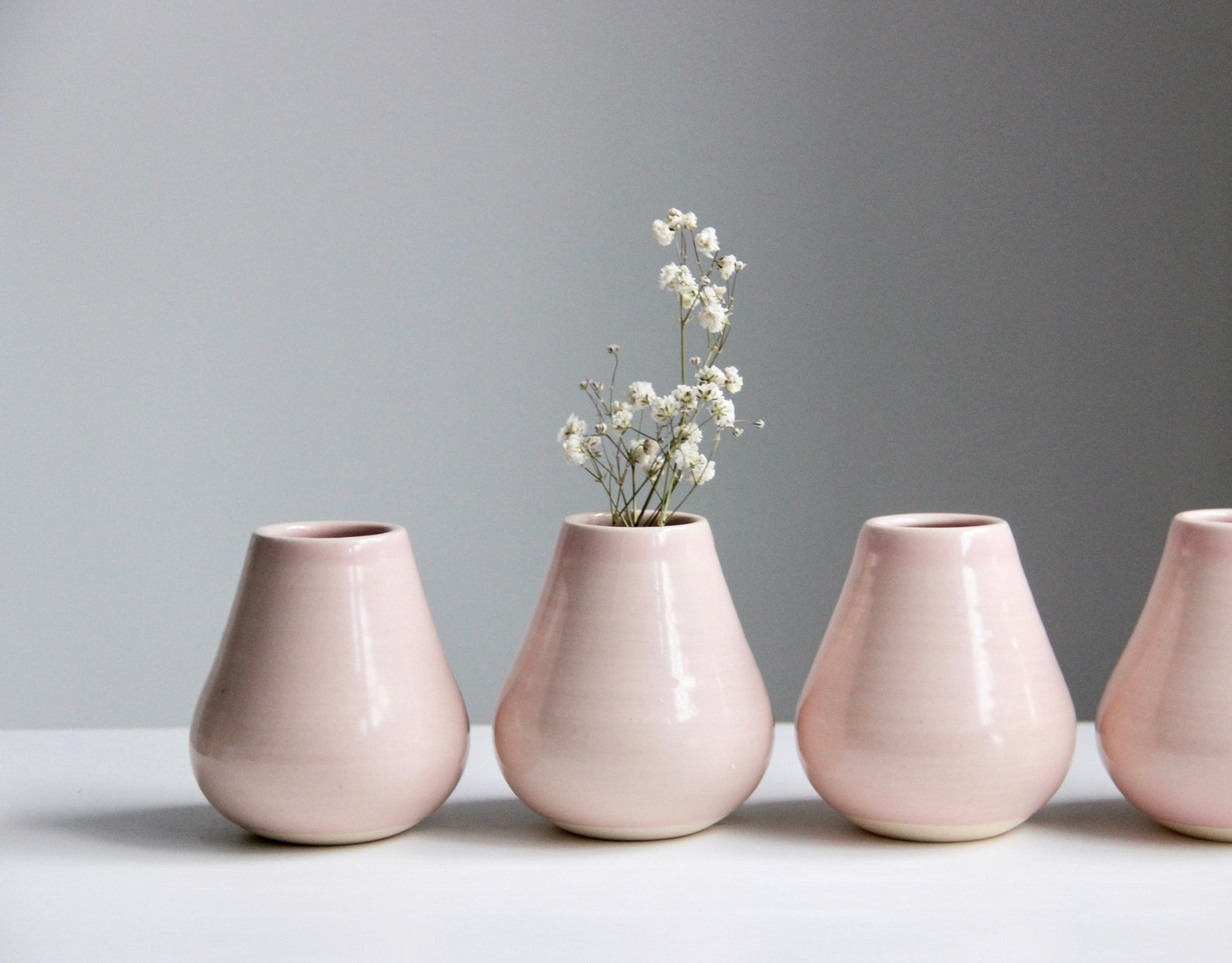 Pink Ceramic Bud Vase Handmade Small Flower Vase Pottery - Etsy