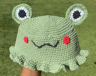 Crochet PATTERN: Frog Bucket Hat Multiple Sizes | Etsy