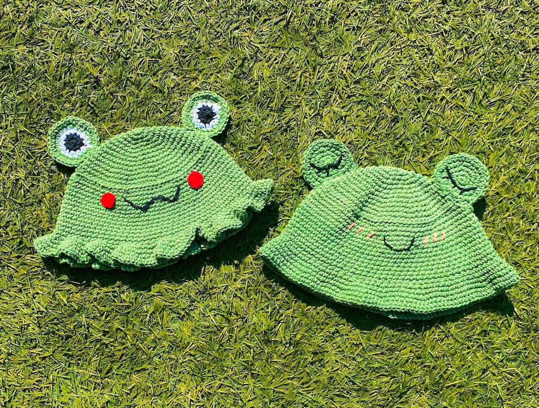 Crochet PATTERN: Frog Bucket Hat - Multiple Sizes! - Etsy