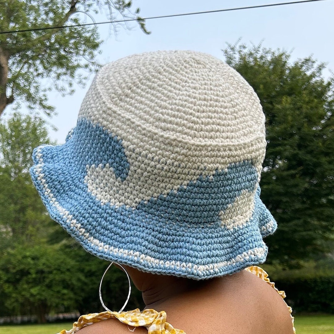 Crochet PATTERN: Wave Bucket Hat - Etsy