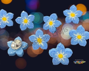 Daisy and Forget-me-not Brooch - Etsy