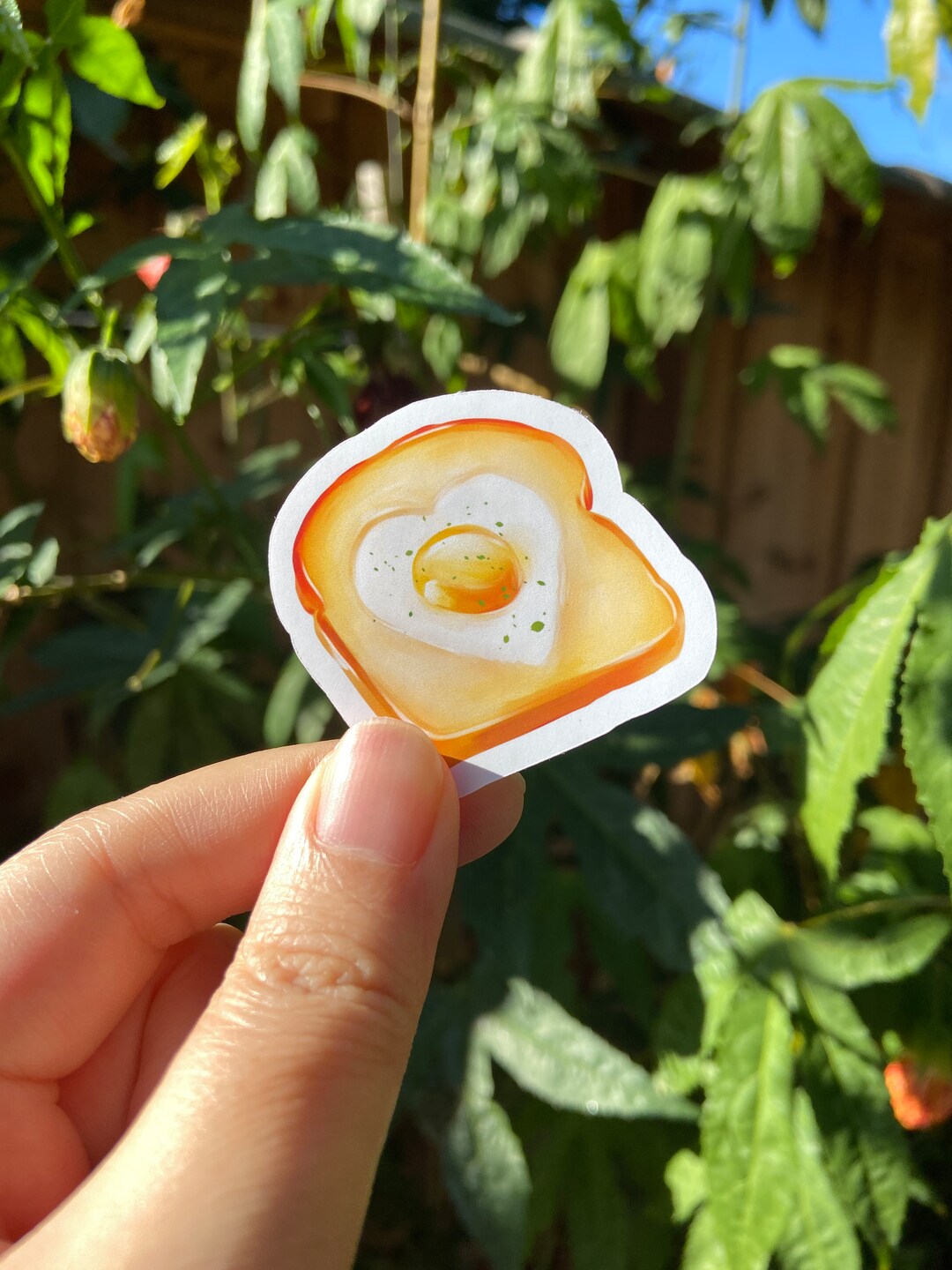 Egg Toast Sticker - Etsy