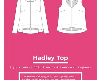 HADLEY Top by Grainline Studio Advanced Beginning Sewing Pattern Sizes ...