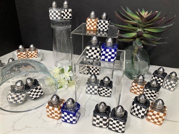 Mini Salt & Pepper Shakers - Mix and Match Checkerboard Design - Create ...