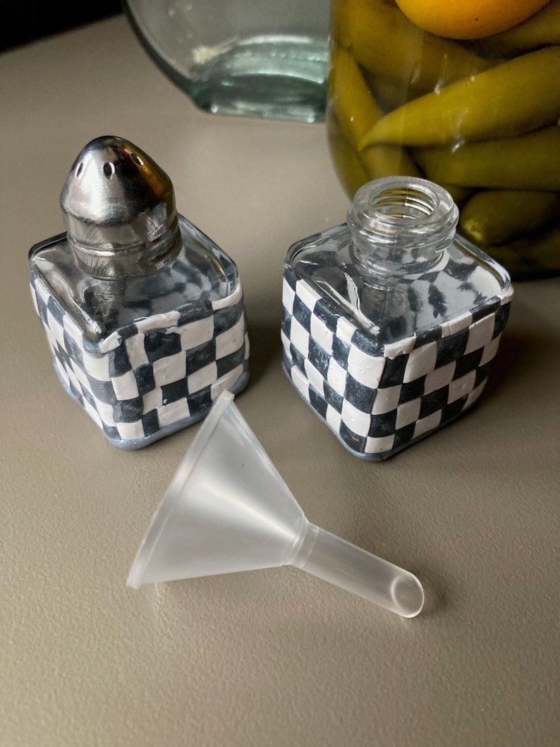 Mini Salt & Pepper Shakers - Mix and Match Checkerboard Design - Create ...