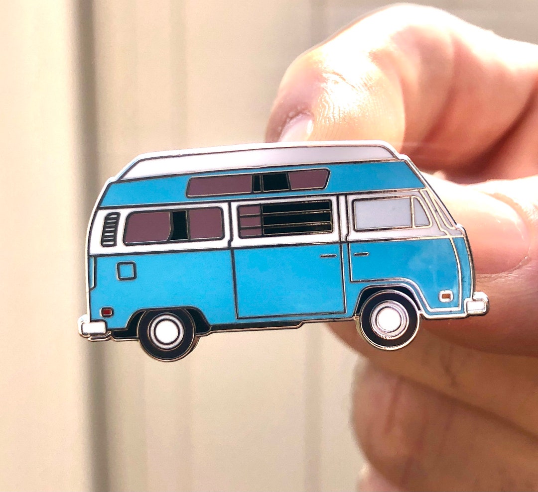 LIMITED STOCK! Cali Blue Bus Enamel Pins - Etsy