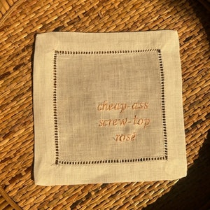 Taylor Swift Embroidered Cocktail Napkins- Set of 2 - Etsy