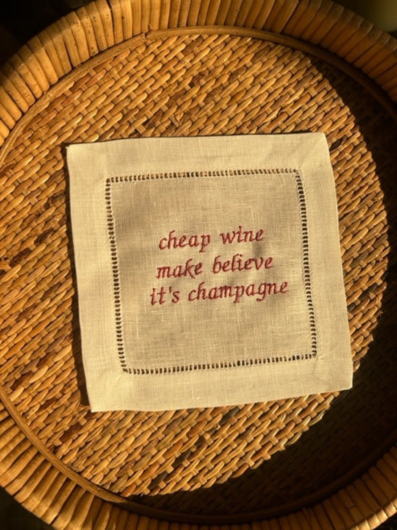 Taylor Swift Embroidered Cocktail Napkins Set of 2 - Etsy