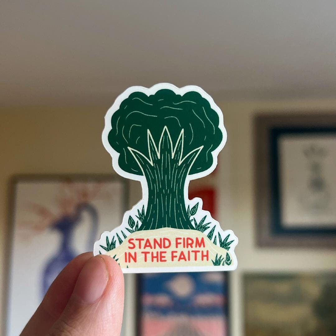 Stand Firm in the Faith Vinyl Sticker | Christian Laptop Decal | Bible ...