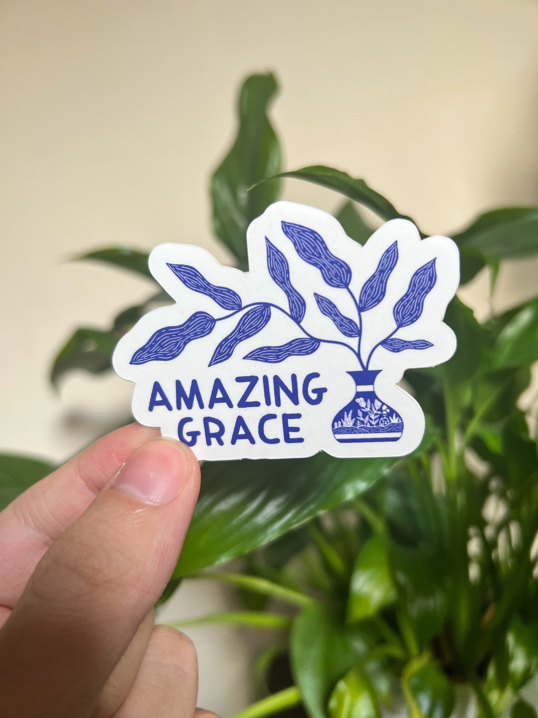 Amazing Grace Christian Sticker Bible Verse Religious Waterproof Vinyl ...