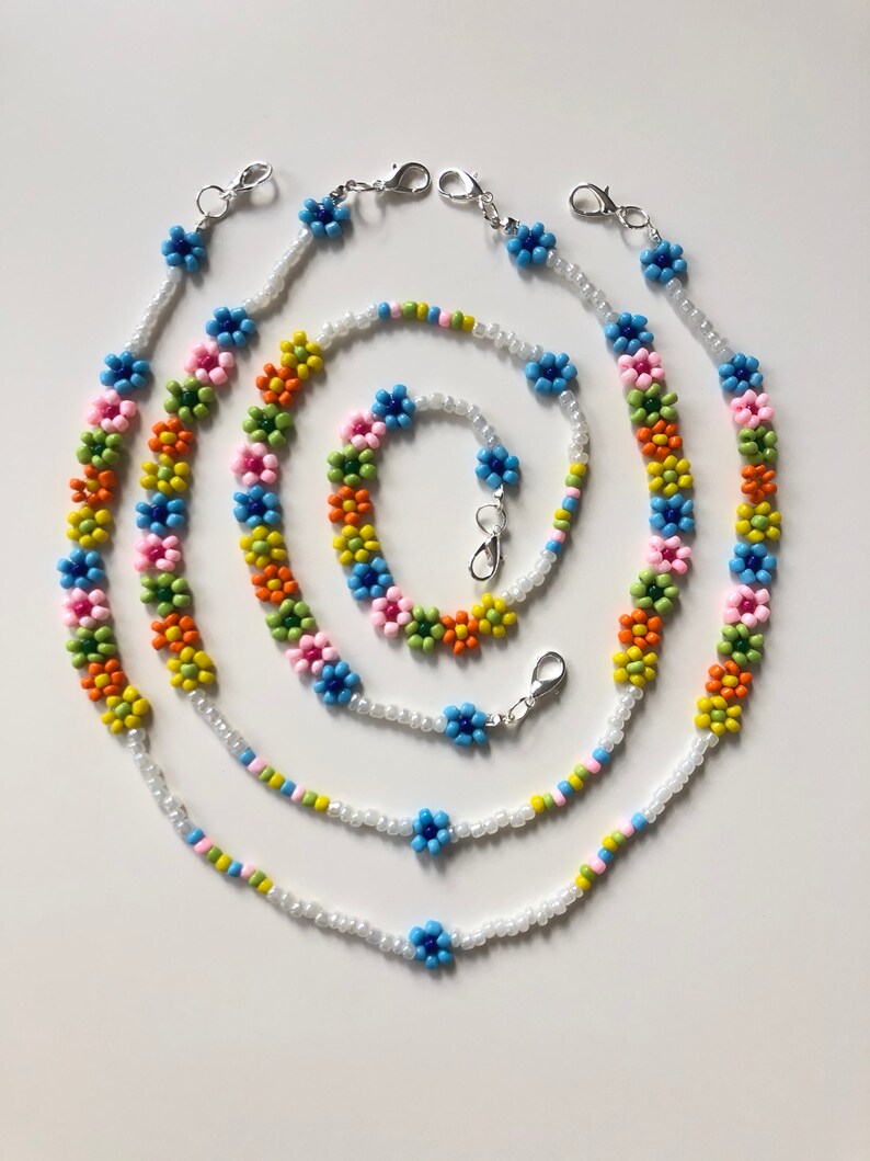 Daisy Mask Chain for Kids and Adults, Face Mask Lanyard, Personalized ...