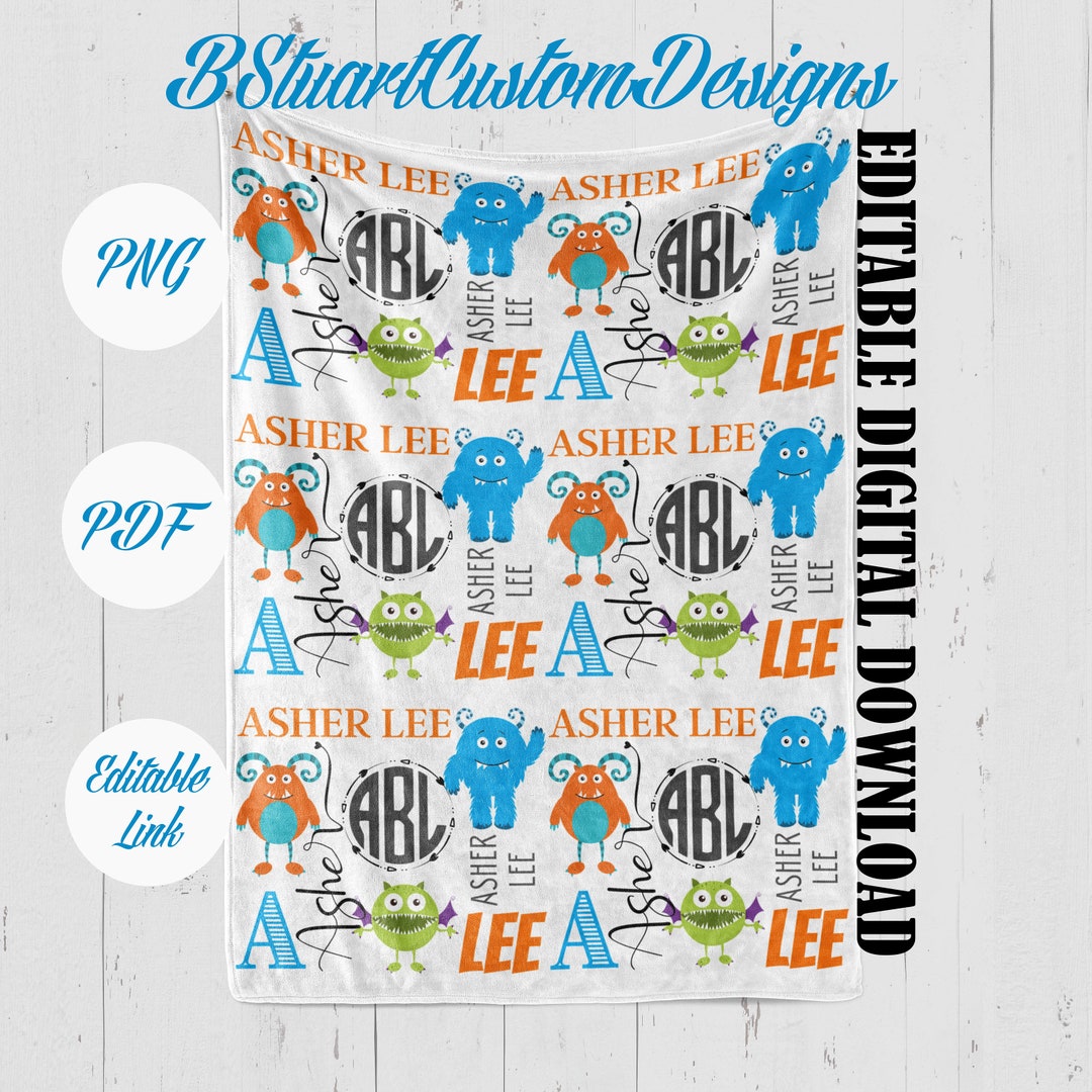 Monsters Sublimation Template Design - Etsy