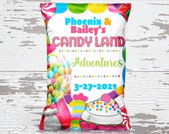 Custom Candyland Party Favor Gift Bags Personalized - Etsy