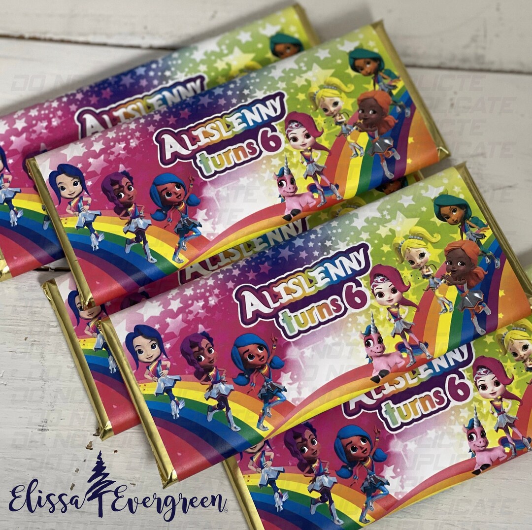 Rainbow Rangers Candy Bar Wrappers or Completed Candy Bars - Etsy