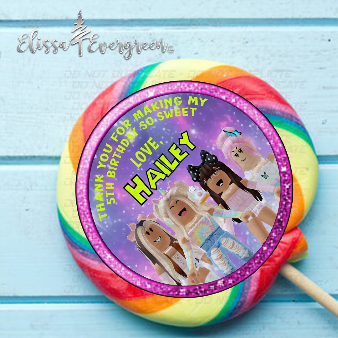 Roblox Inspired Mini or Jumbo Swirl Pops Party Favor - Etsy