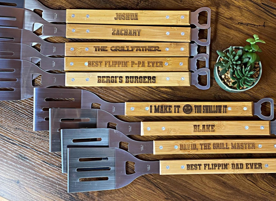 Personalized, Laser Engraved Custom BBQ Spatula With Bottle Opener ...