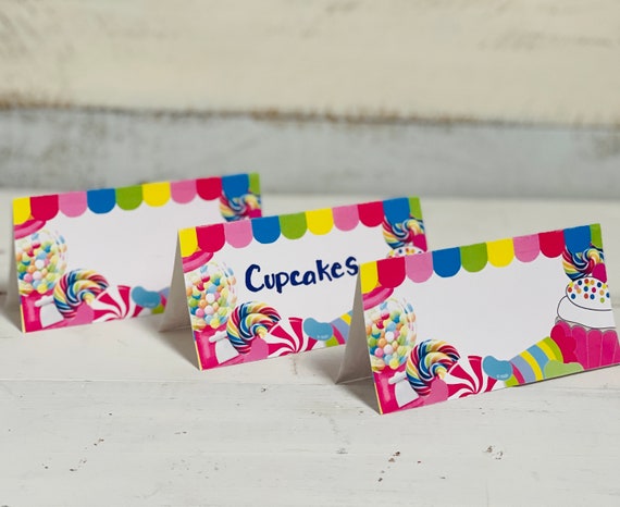 Candyland Buffet Cards Buffet Labels Candy Land Table - Etsy