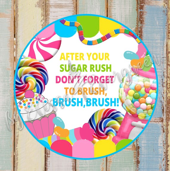 Candyland Themed Event Favor Tag | Etsy