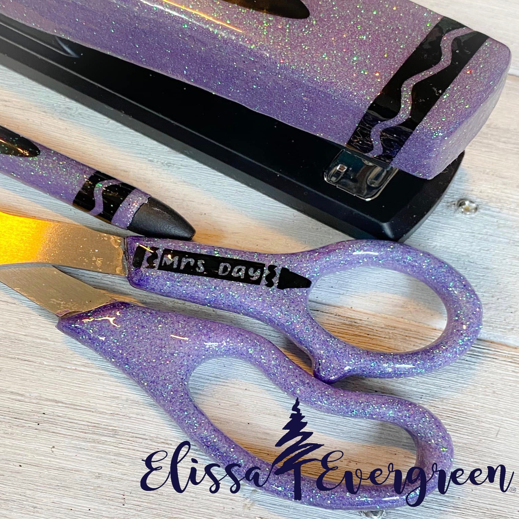 Glittered Scissors Personalized - Etsy