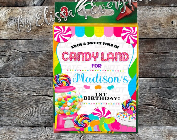 Custom Candyland Party Favor Gift Bags Personalized - Etsy